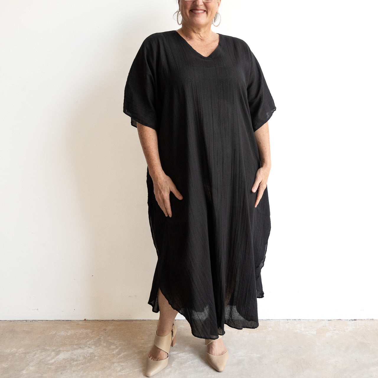 Gone Cruising Cotton Kaftan Maxi Dress – KOBOMO