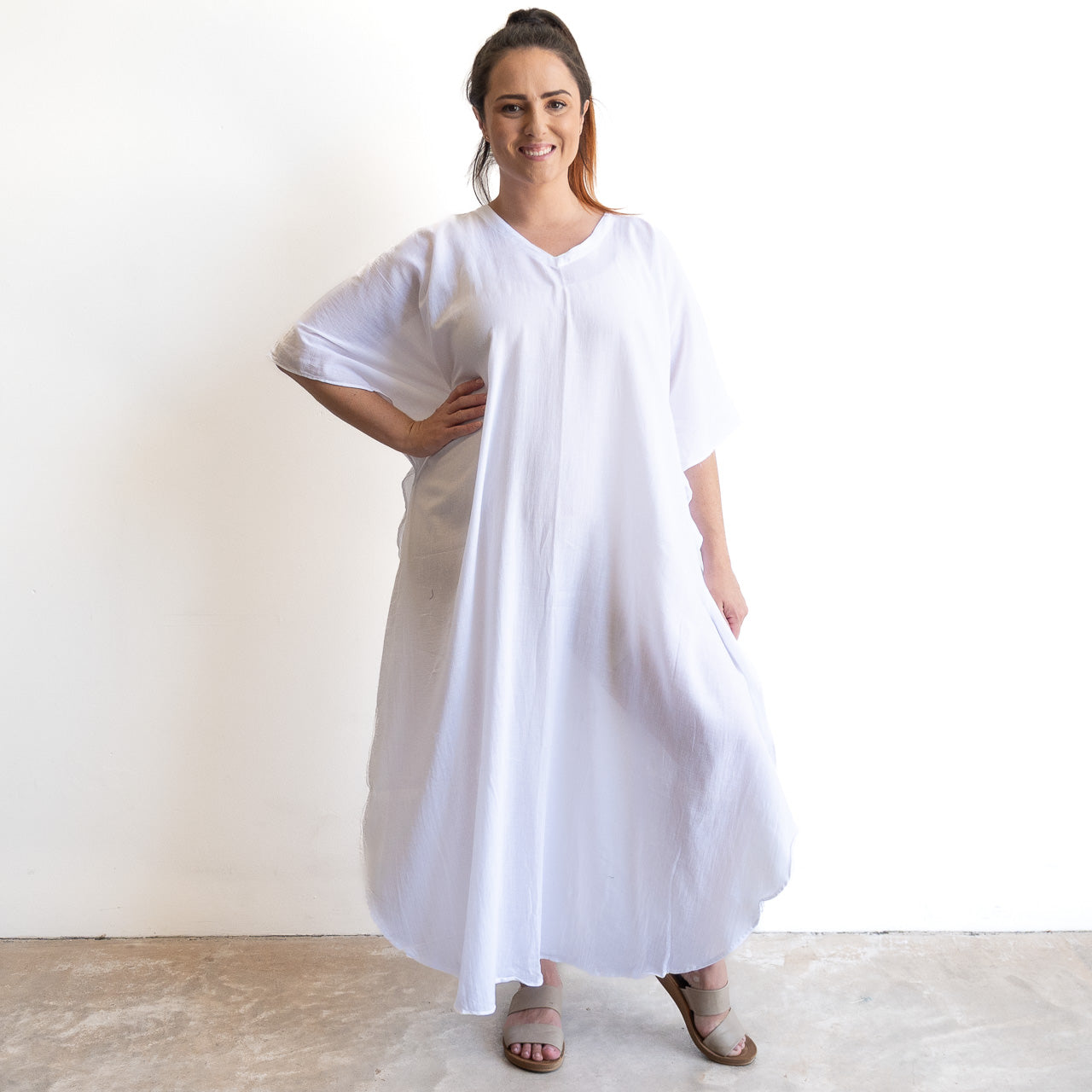 Gone Cruising Cotton Kaftan Maxi Dress – KOBOMO