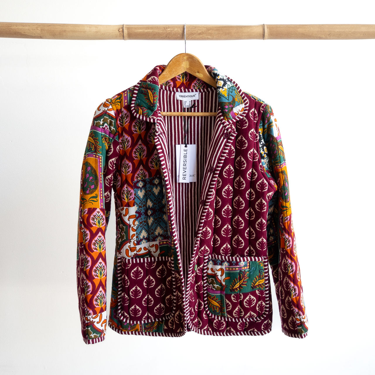 Quilted Reversible Button-Up Jacket by Orientique - Prato - 62778 – KOBOMO